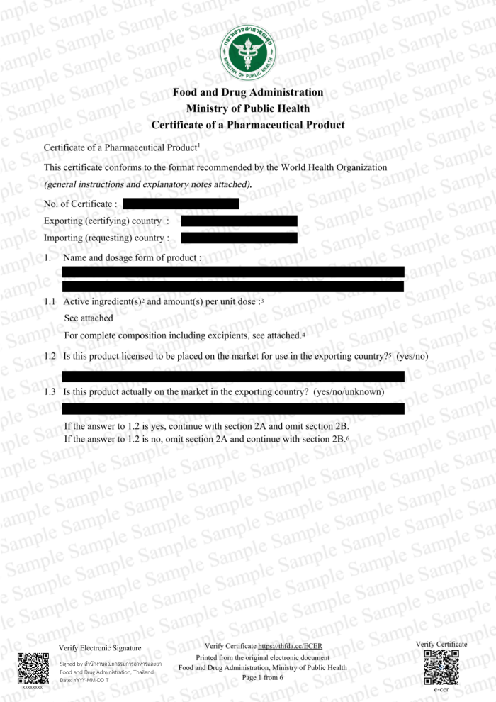 FDA THAI : Food and Drug Administration, Thailand