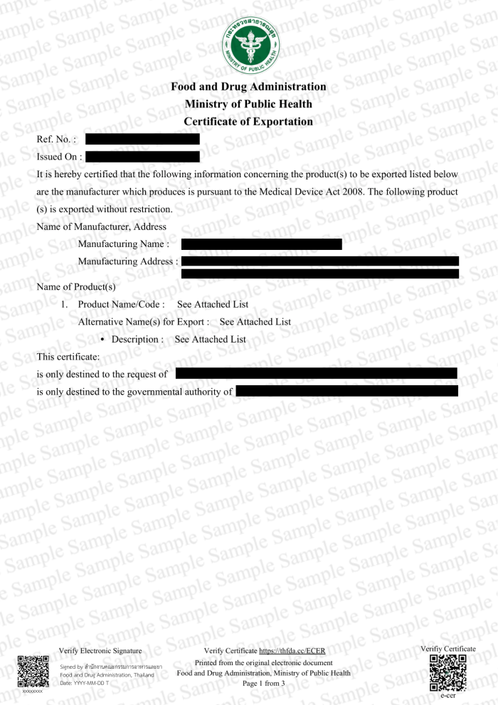 FDA THAI : Food and Drug Administration, Thailand