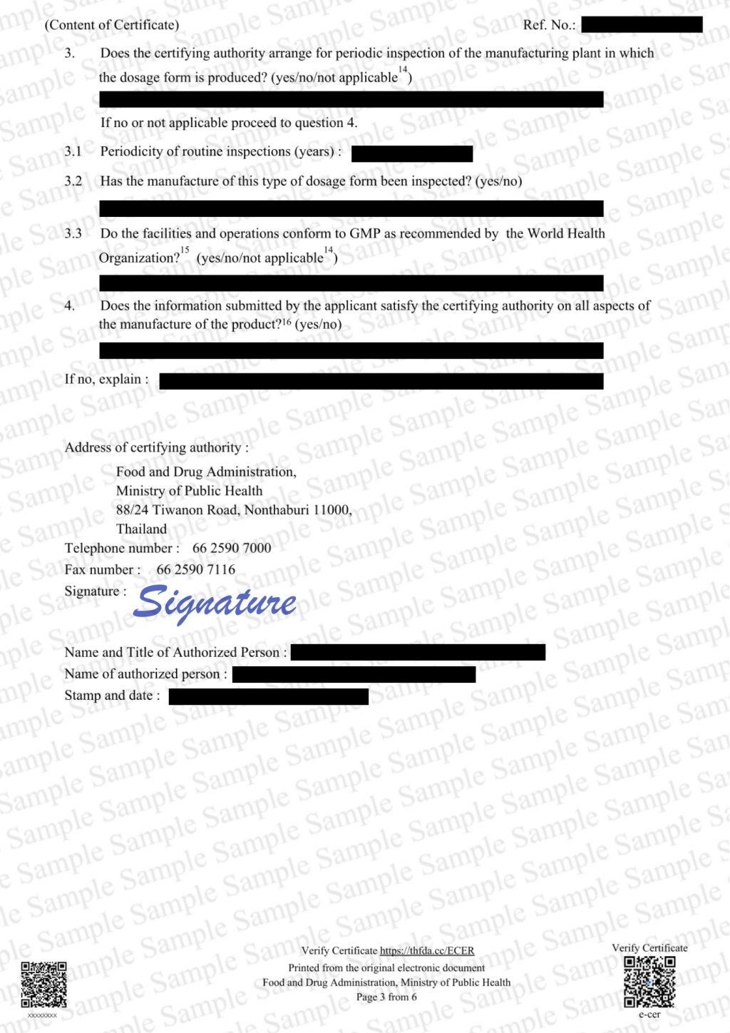 FDA THAI : Food and Drug Administration, Thailand